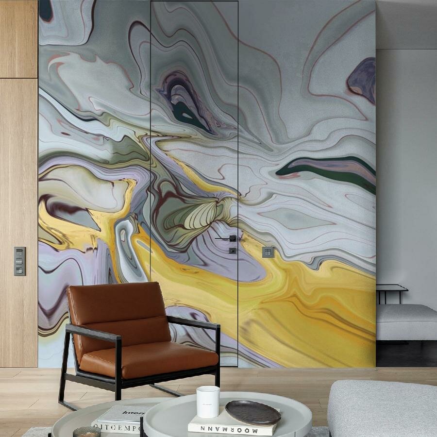 Фотообои Насыщенный флюид 13-307-M-Холст 270 x 300 см (ВхШ) Бесшовные, флизелиновые, влагостойкие обои MasterFresok