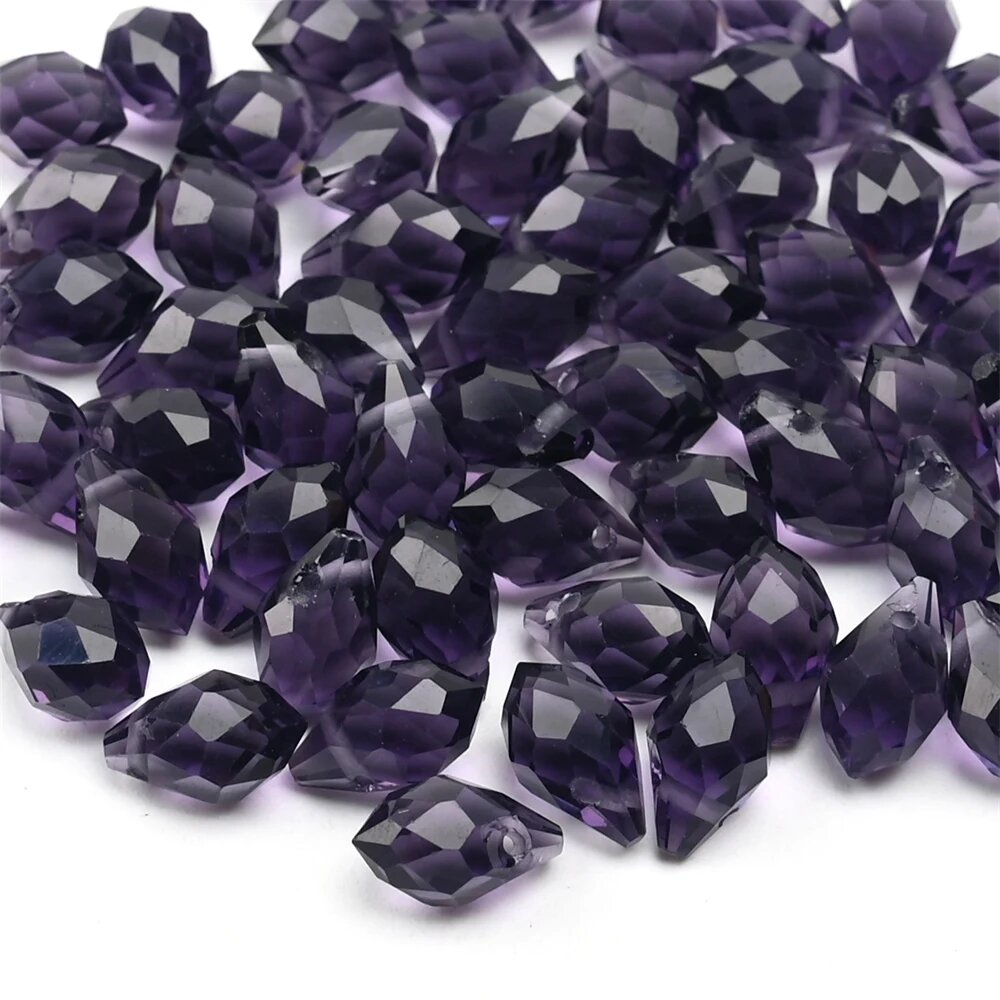 Хрустальные бусины-капли 50 шт. Фиолетовый, 5x7mm 50pcs, H214