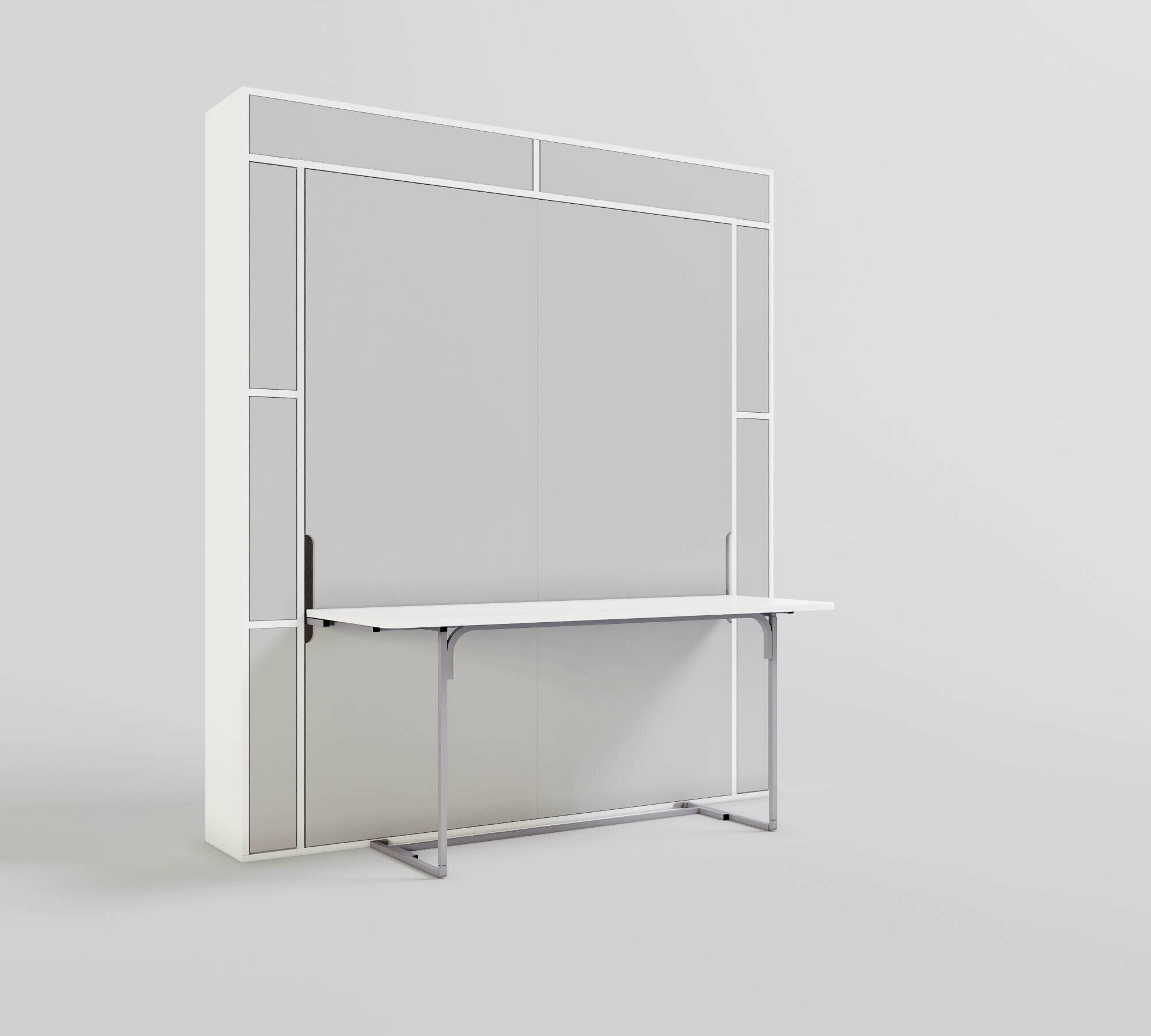 Шкаф кровать-трансформер со столом Летто Таволо 1600 Форма Лайт Тренд