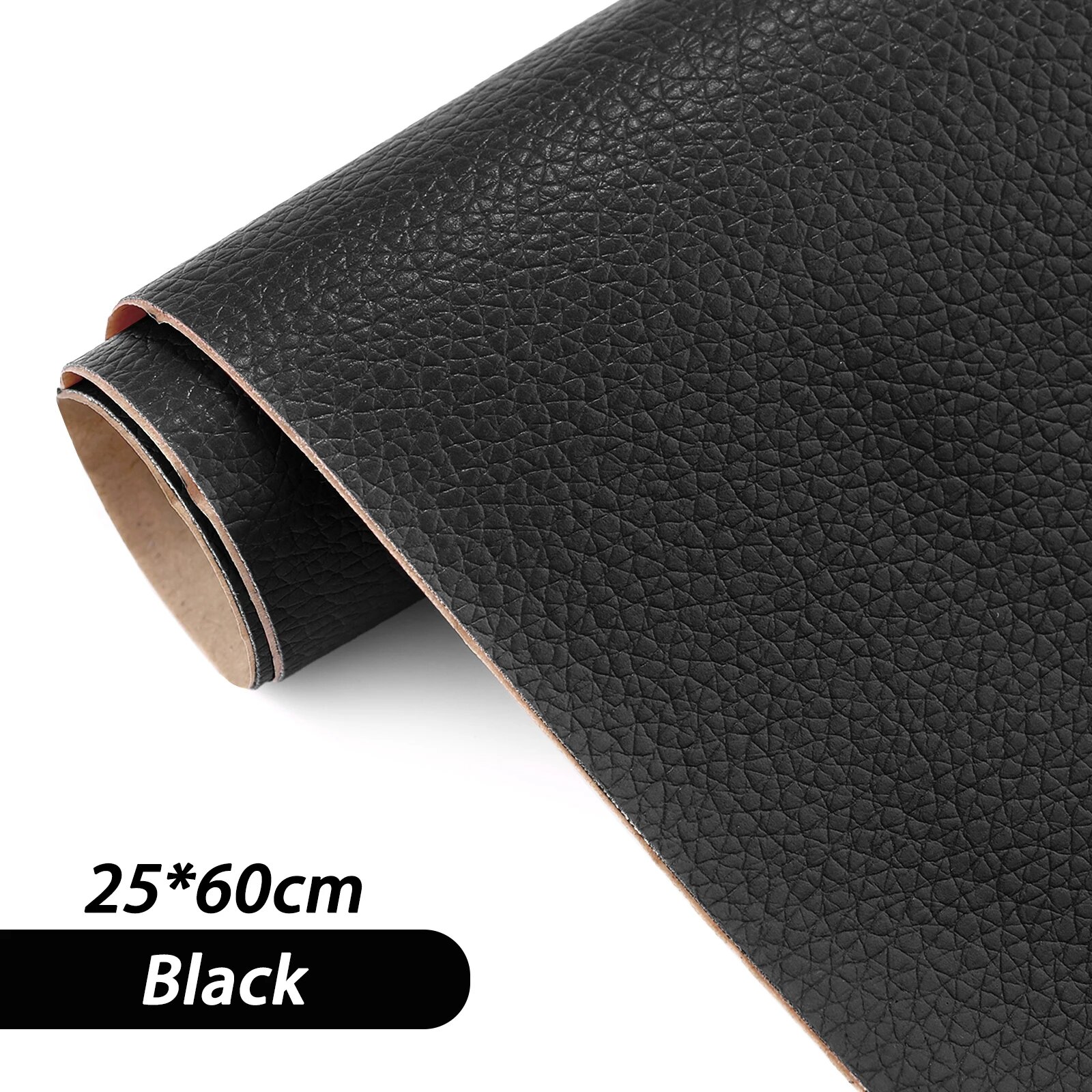 Самоклеящаяся кожаная заплатка черная 25x60 см