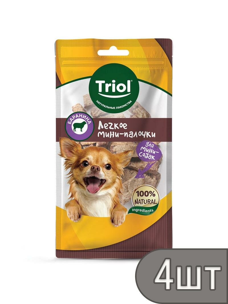 Triol Набор 4 шт Легкое баранье "Мини-палочки" для мини-собак 30г 0.12 кг