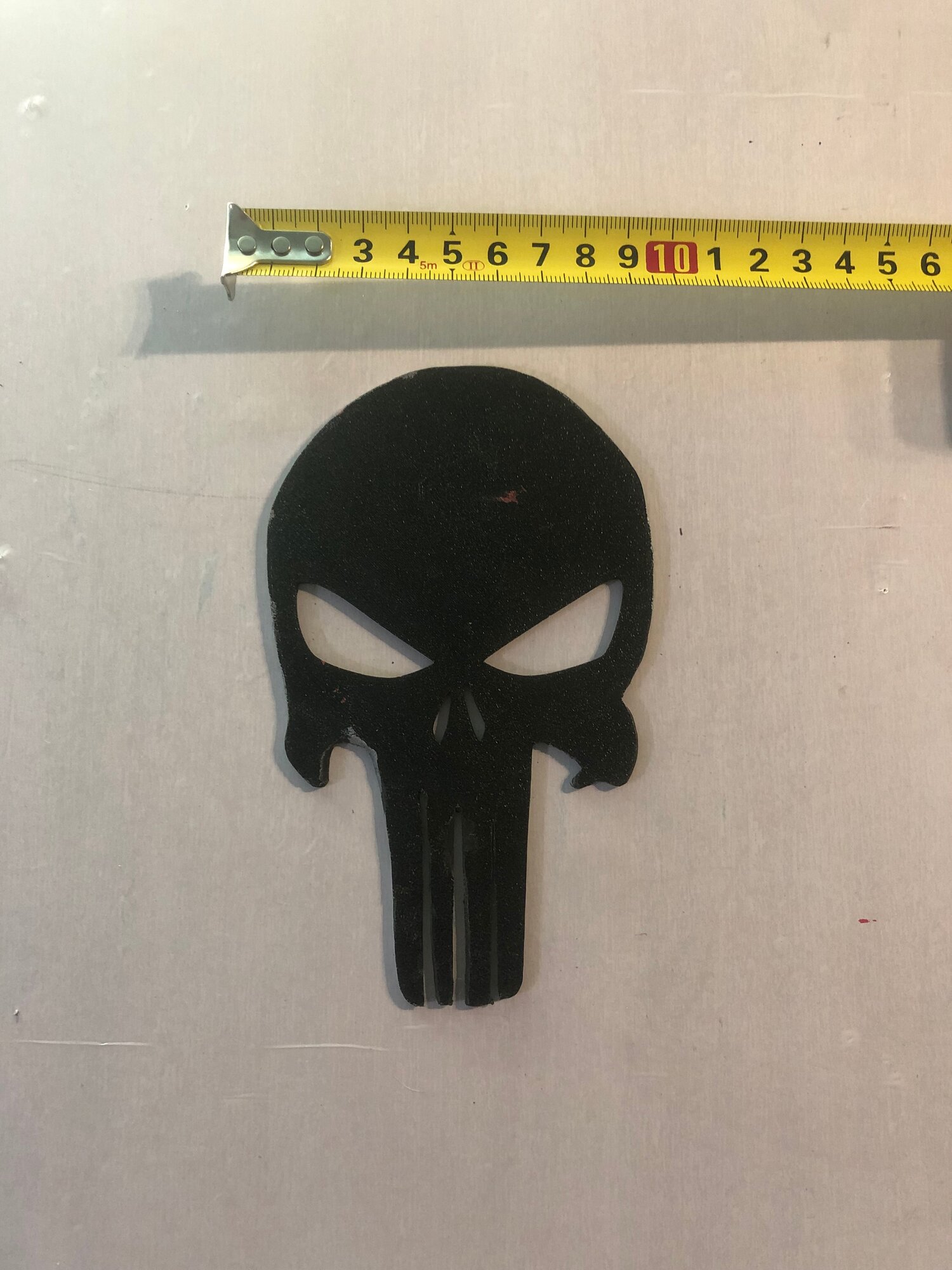 Эмблема "Знак Punisher", для военных, цвет черный, ширина 9 см