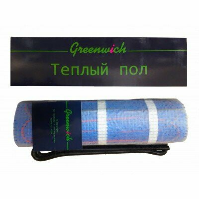 Теплый пол электрический нагревательный мат 3,5м2 "Greenwich" M2 525-3,5 двужильный под плитку