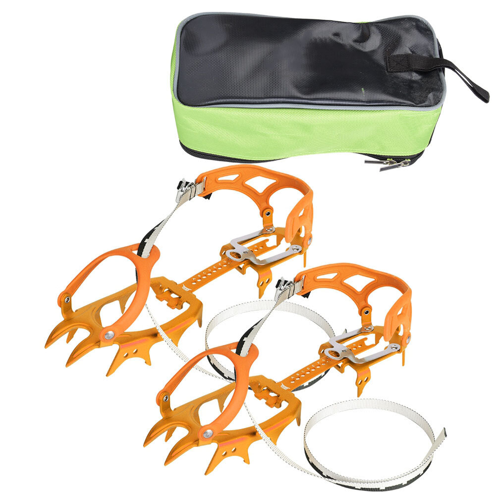 1 Пара 14 Зубчатых Ледяных Кошек Противоскользящие Захваты Для Обуви Шипы Бутсы для Наружного Пешего Туризма По Снегу Скалолазания