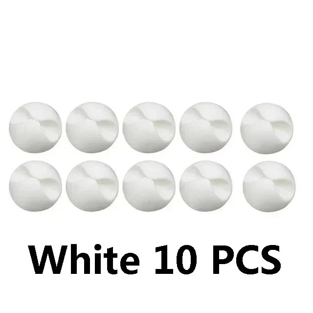 1/5/10/20 шт, зажимы для кабеля, силиконовый органайзер для кабеля, настольный White 10PCS