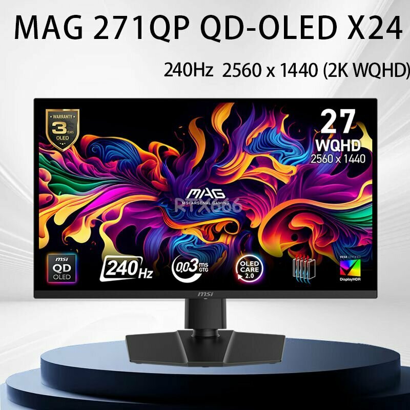 Монитор MSI MAG 271QP QD-OLED X24, черный