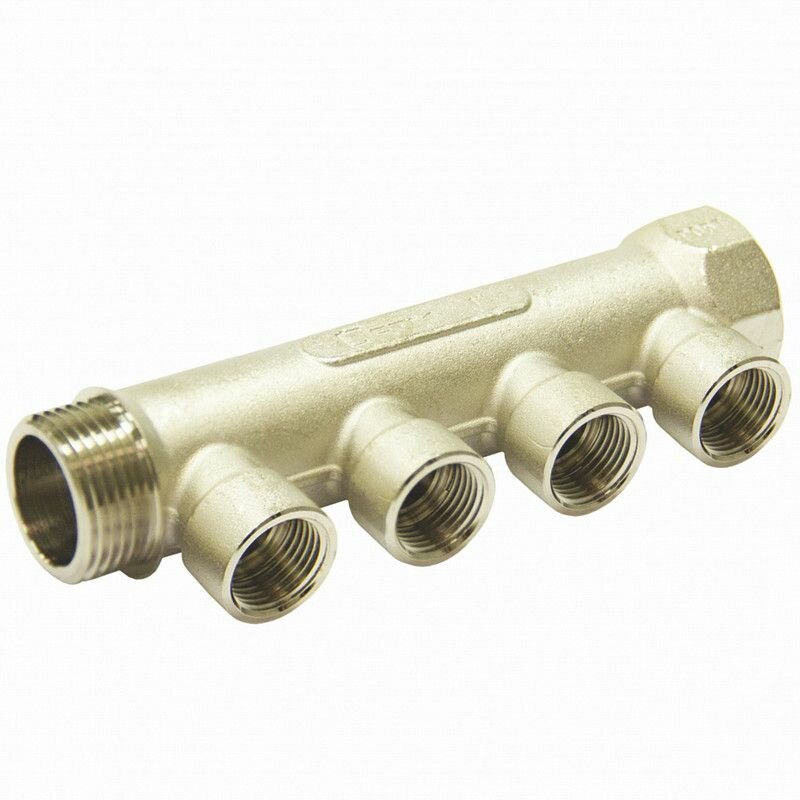 Коллектор сантехнический Comfort Factor "СТМ", 4 выхода, внутренняя резьба, 3/4х0,5 дюйма (C4MF3412)