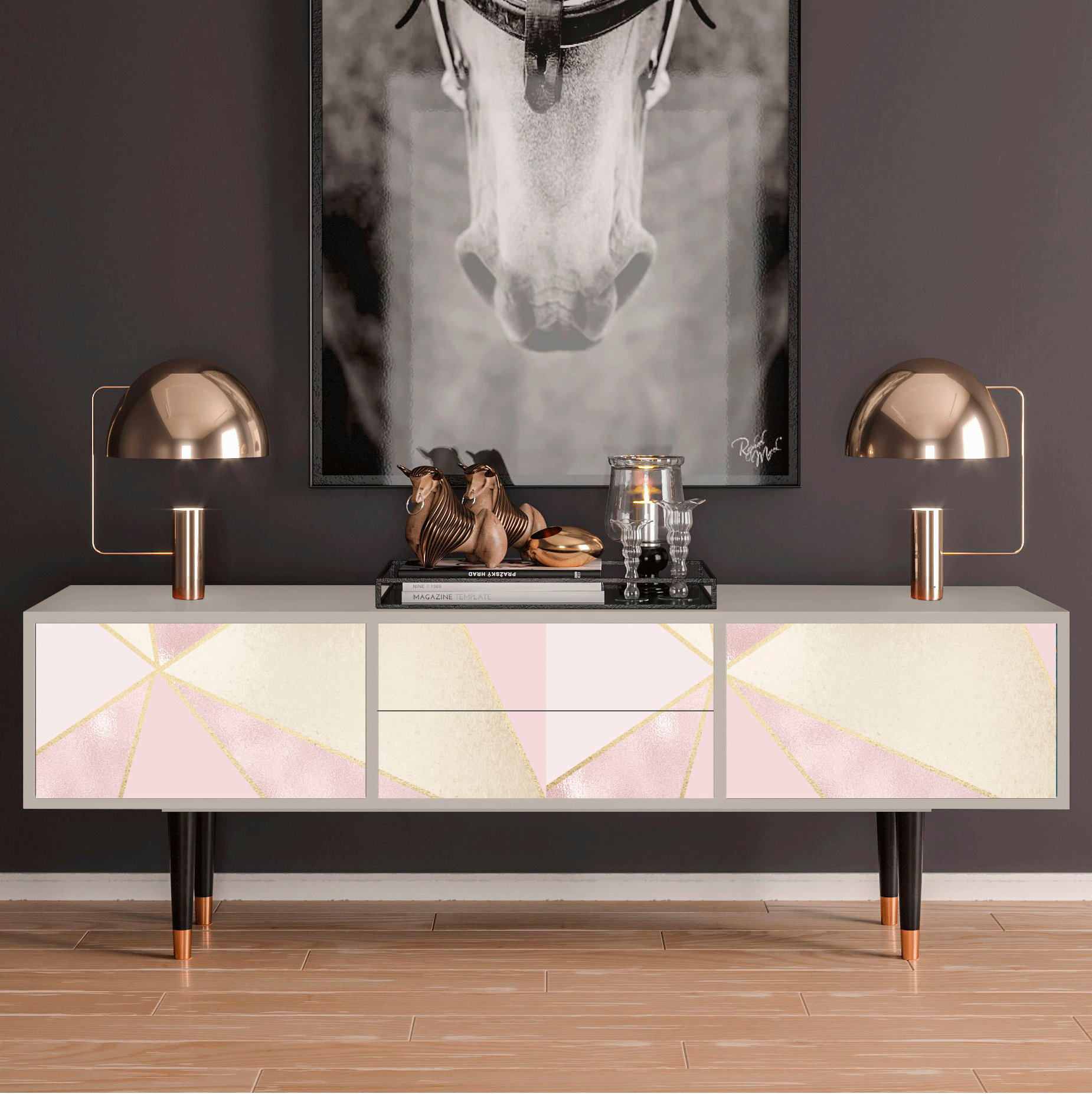 ТВ-Тумба - STORYZ - T4 Cosmopolitan Diva, Размер - 170 x 59 x 48 см, Цвет корпуса - , Сатин