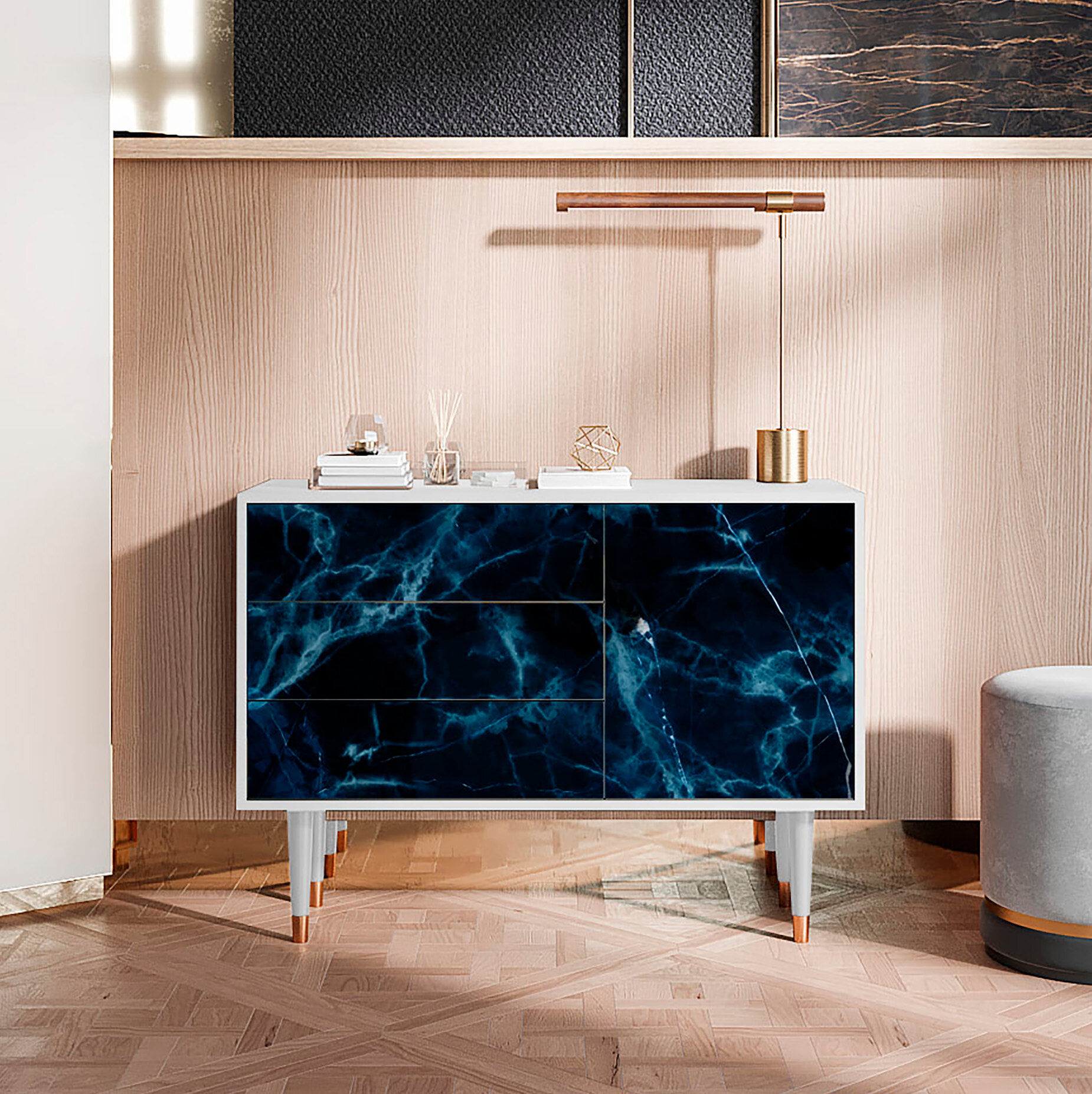 Комод - STORYZ - S3 Deep Ocean, Размер - 115 x 84 x 41 см, Цвет корпуса - , Белый