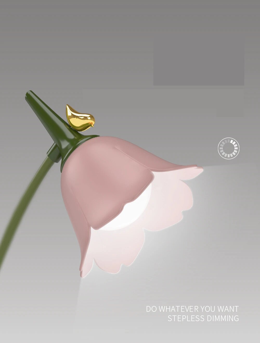 Настольная лампа с зарядкой от USB, Pink, Розовый