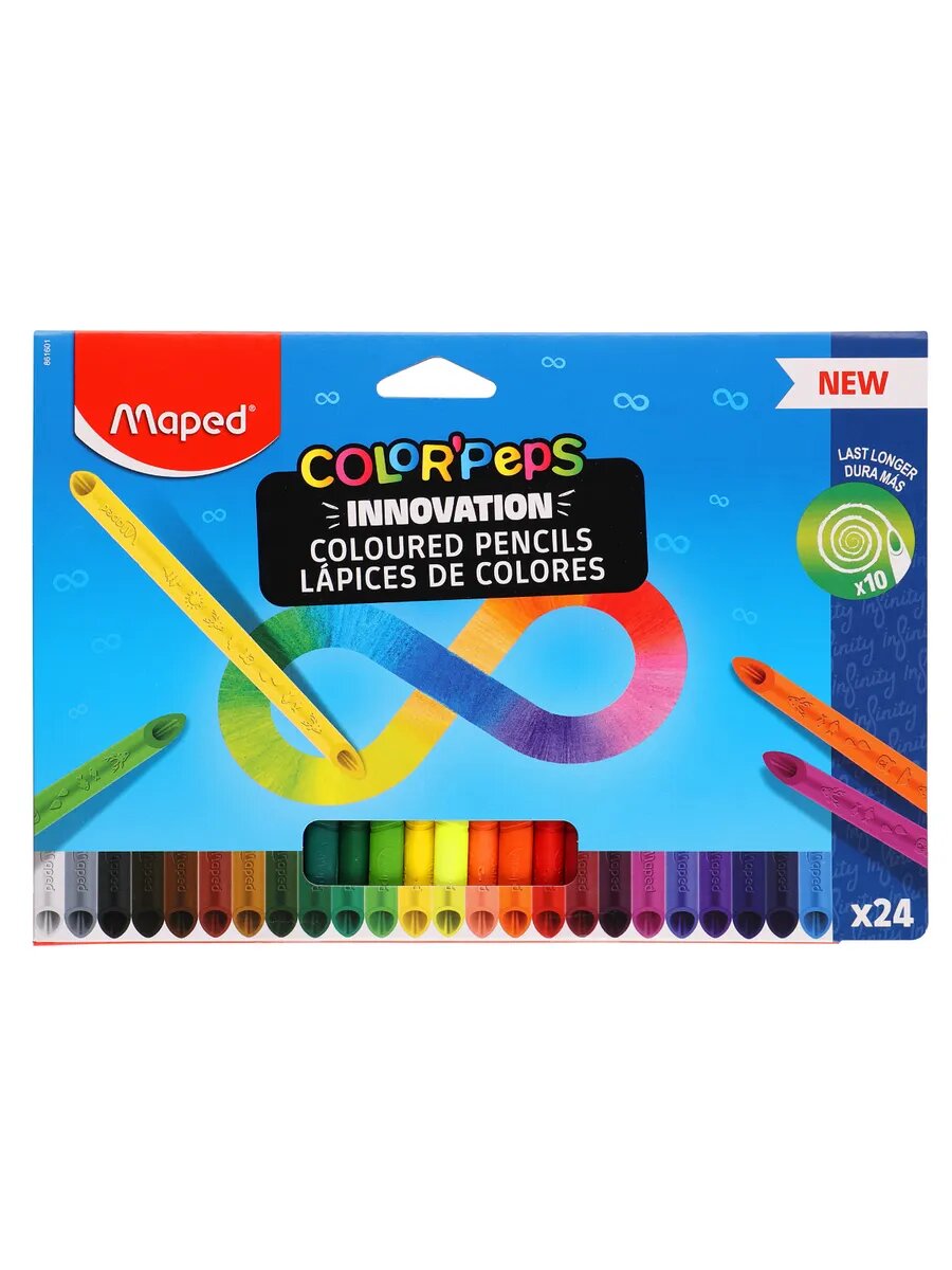 Набор цветных карандашей Maped Color'peps Infinity, 24 цвета, 1 уп.
