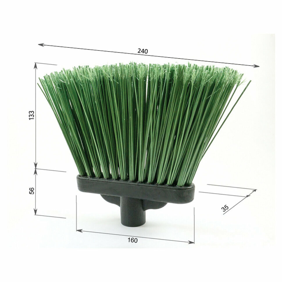 Метла синтетическая плоская "мишель" ширина 24 см, высота 18,9 см, без черенка, еврорезьба, LAIMA EXPERT, 605370, 605370