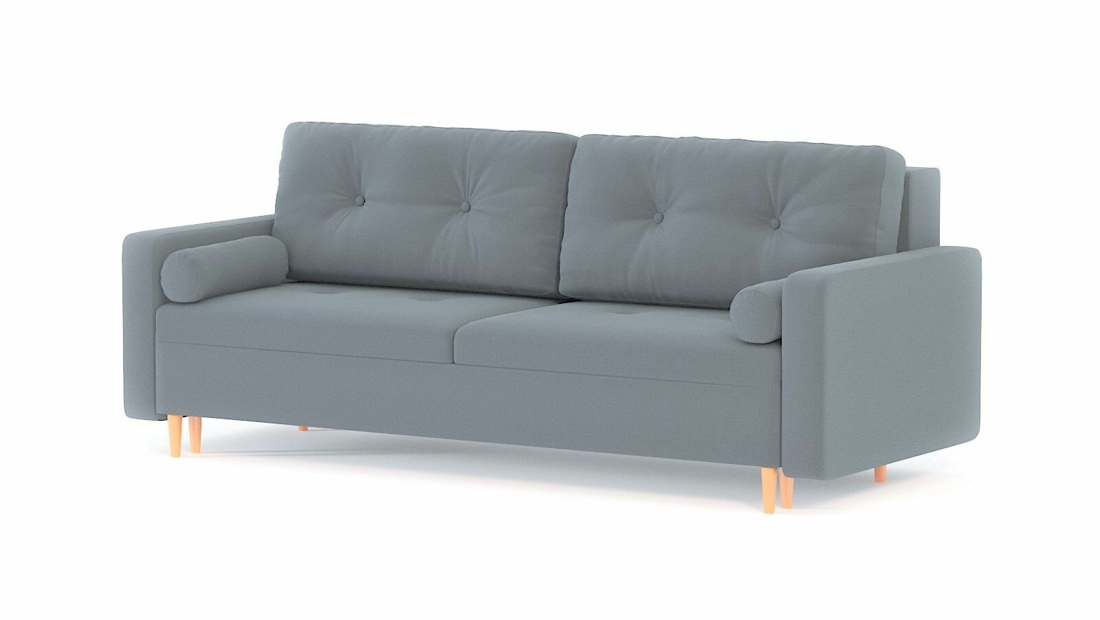 Диван-кровать Белфаст пантограф, велюр Зара Лайт грей, ящик для белья