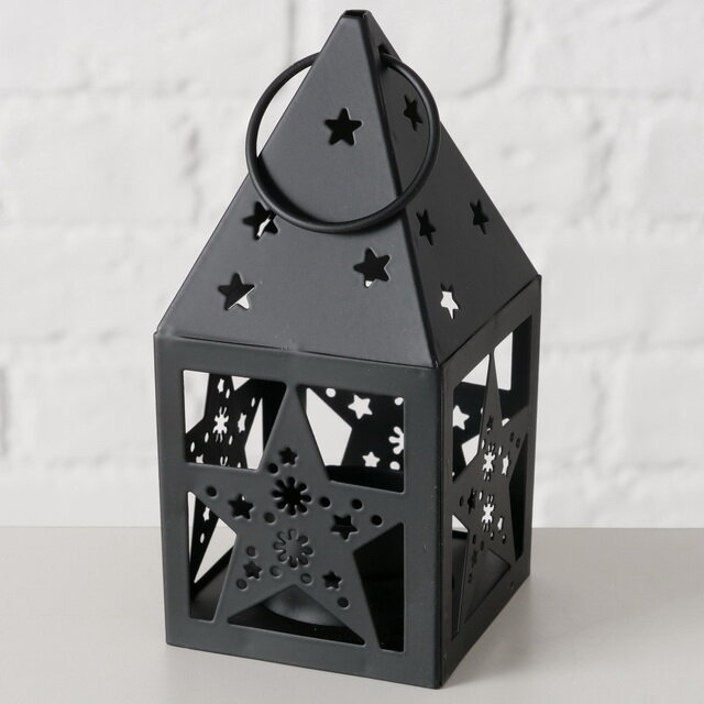 Декоративный подсвечник-домик Leicester 14 см черный, Boltze, 2051789-2