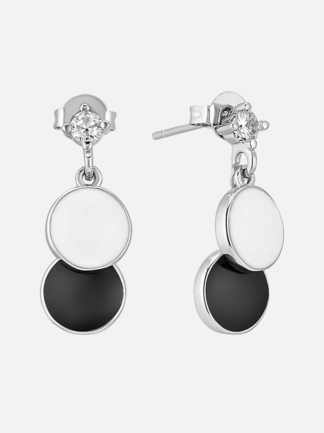 Серьги пусеты, кристаллы Swarovski