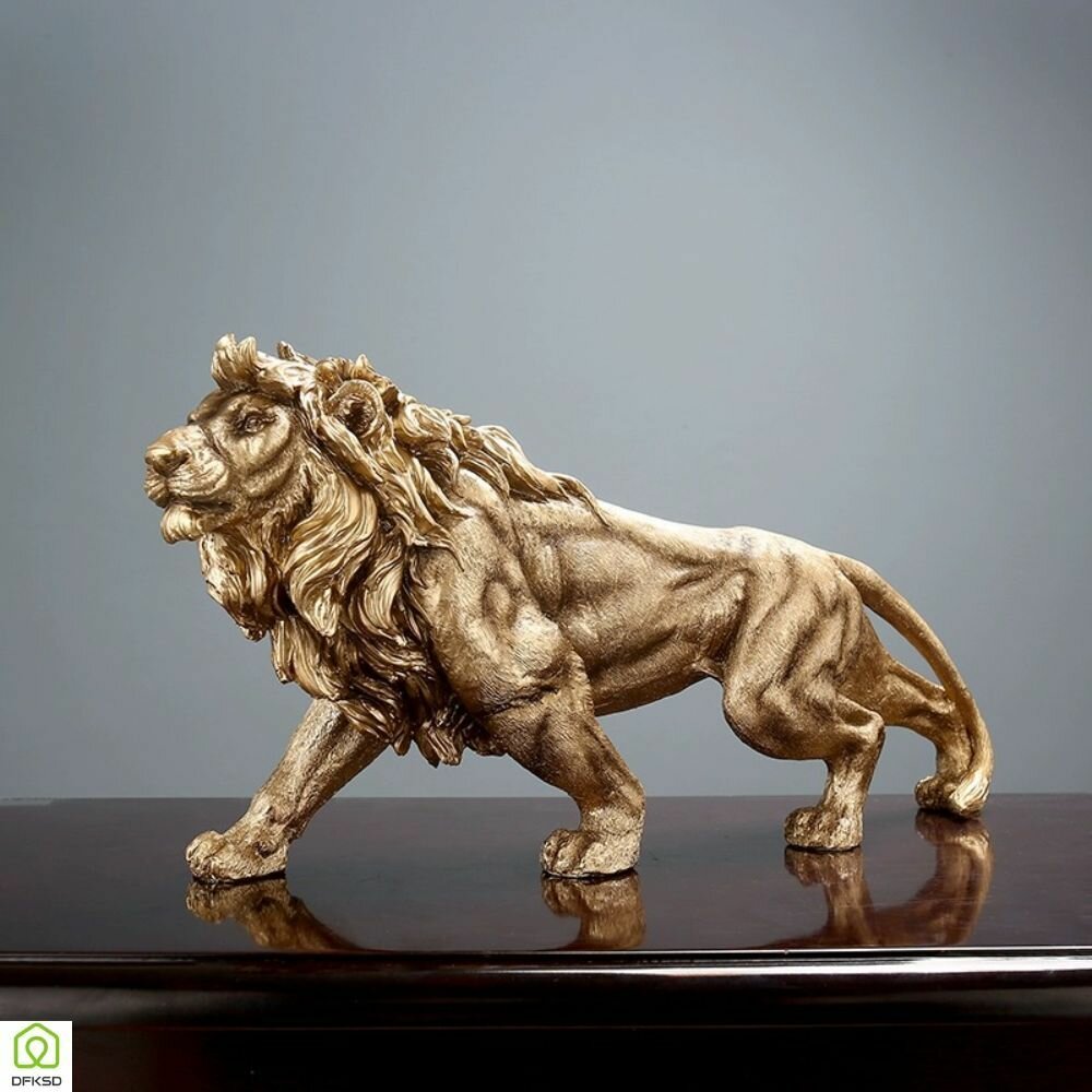 DFKSD Статуэтки Львы, Украшения для рабочего стола 39x9x18cm