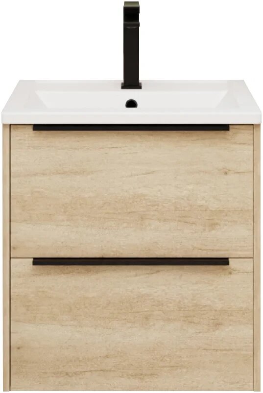 Тумба под раковину La Fenice Tesoro FNC-01-TES-DNN-60-2 59,4 см, подвесная, дуб небраска