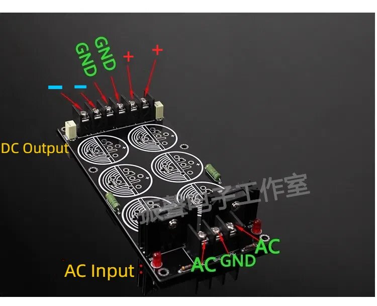 GHXAMP полуфабрикат припой с 6 конденсаторами, выпрямительный фильтр Шоттки, плата питания для усилителя мощности звука, печатная плата 120A