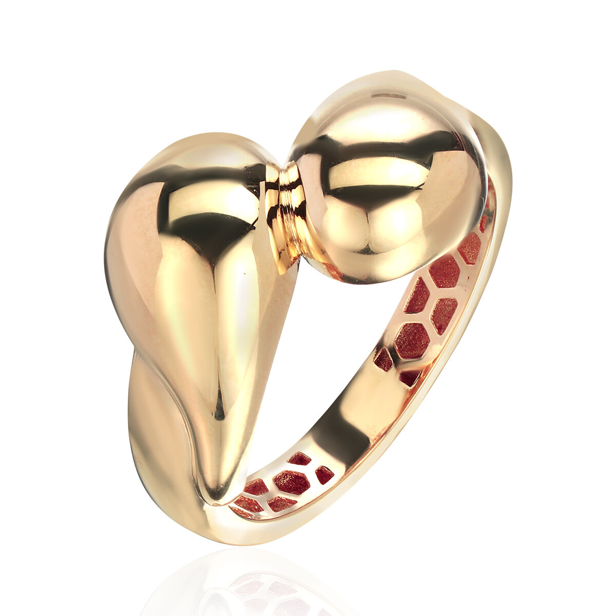 Кольцо, красное золото, 585 проба