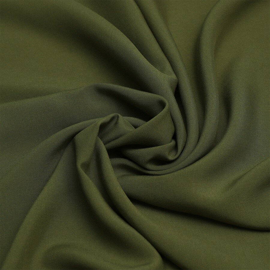 Ткань Штапель TBY Vi-30-28 плот 110г/м2 100% вискоза шир. 145 см цв.28 т. оливковый уп.2м