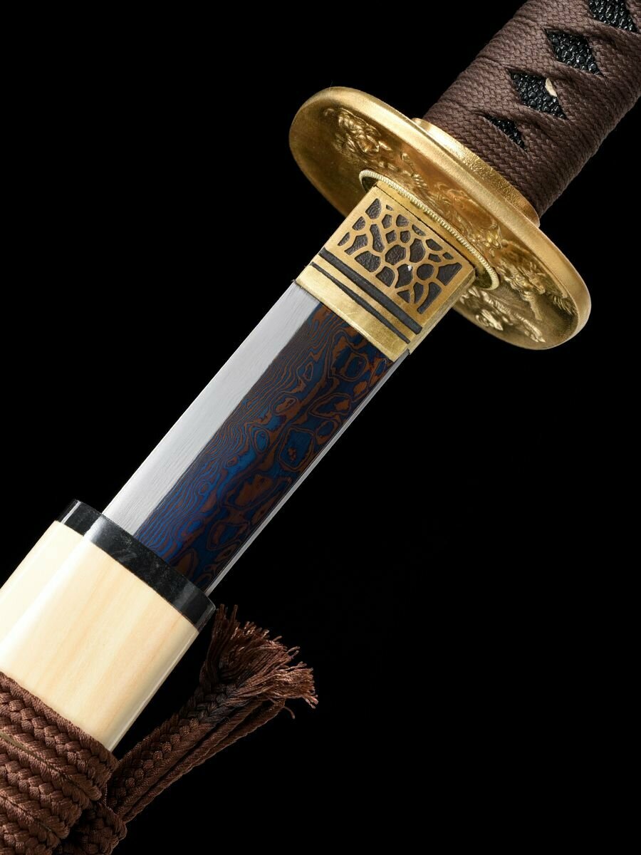 Катана, катана Металлическая, Ценные сувениры, Ручная ковка, ретро, Дамасская сталь,103cm