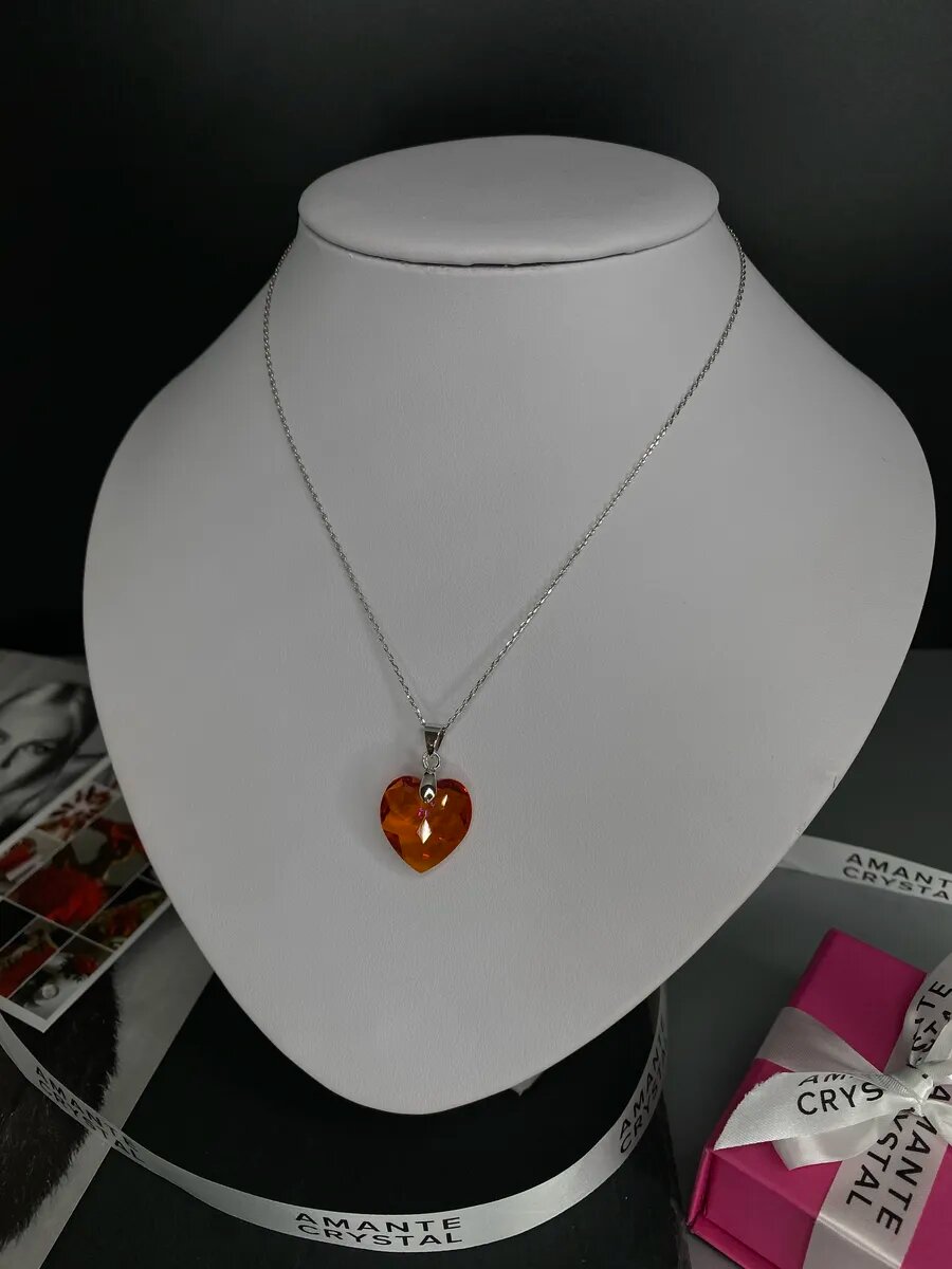 Колье Amante crystal, розовый — фото 1