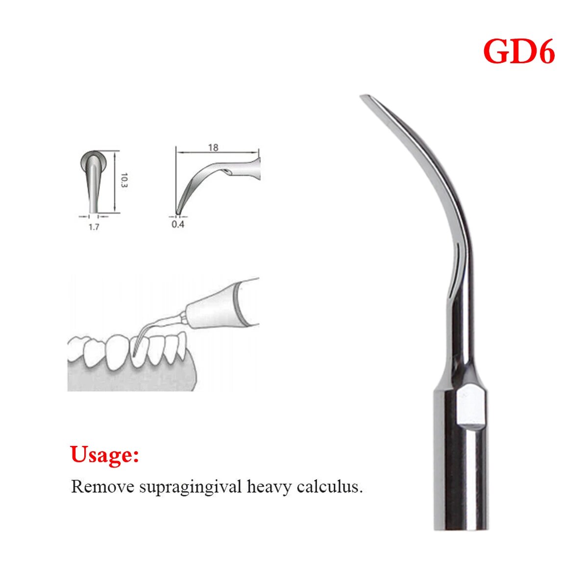Стоматологический скалер насадка GD6 fit DTE