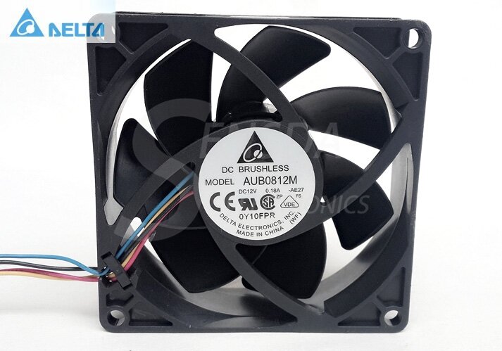 Оптовая торговля Delta 8025 AUB0812M 80mm 8cm 12V 0.18A DC Brushless axial Вентилятор охлаждения blower