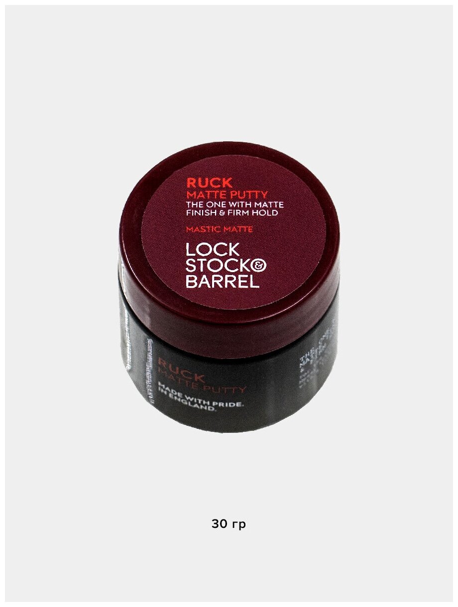 Мастика Lock Stock & Barrel "Ruck Matte Putty", средняя фиксация, для всех типов волос, 30мл