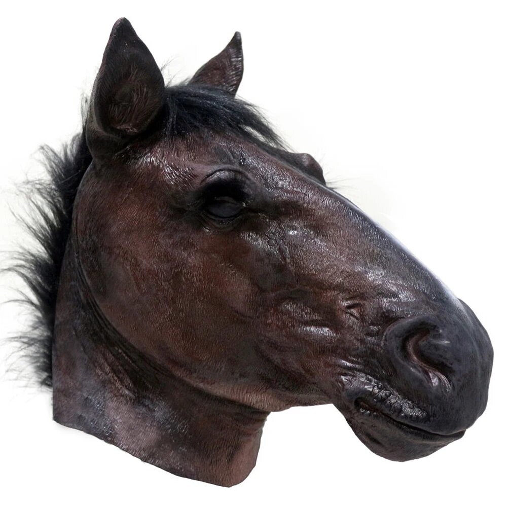 Латексная маска лошади HENGYUTOYMASK для Хэллоуина