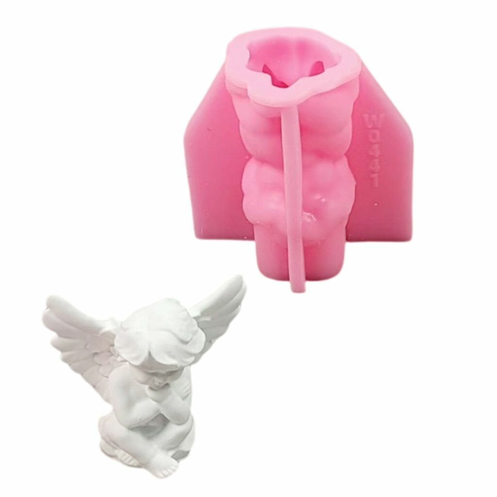 Форма для свечей, Маленький ангел Купидон из гипса, форма для свечей, 1 шт
