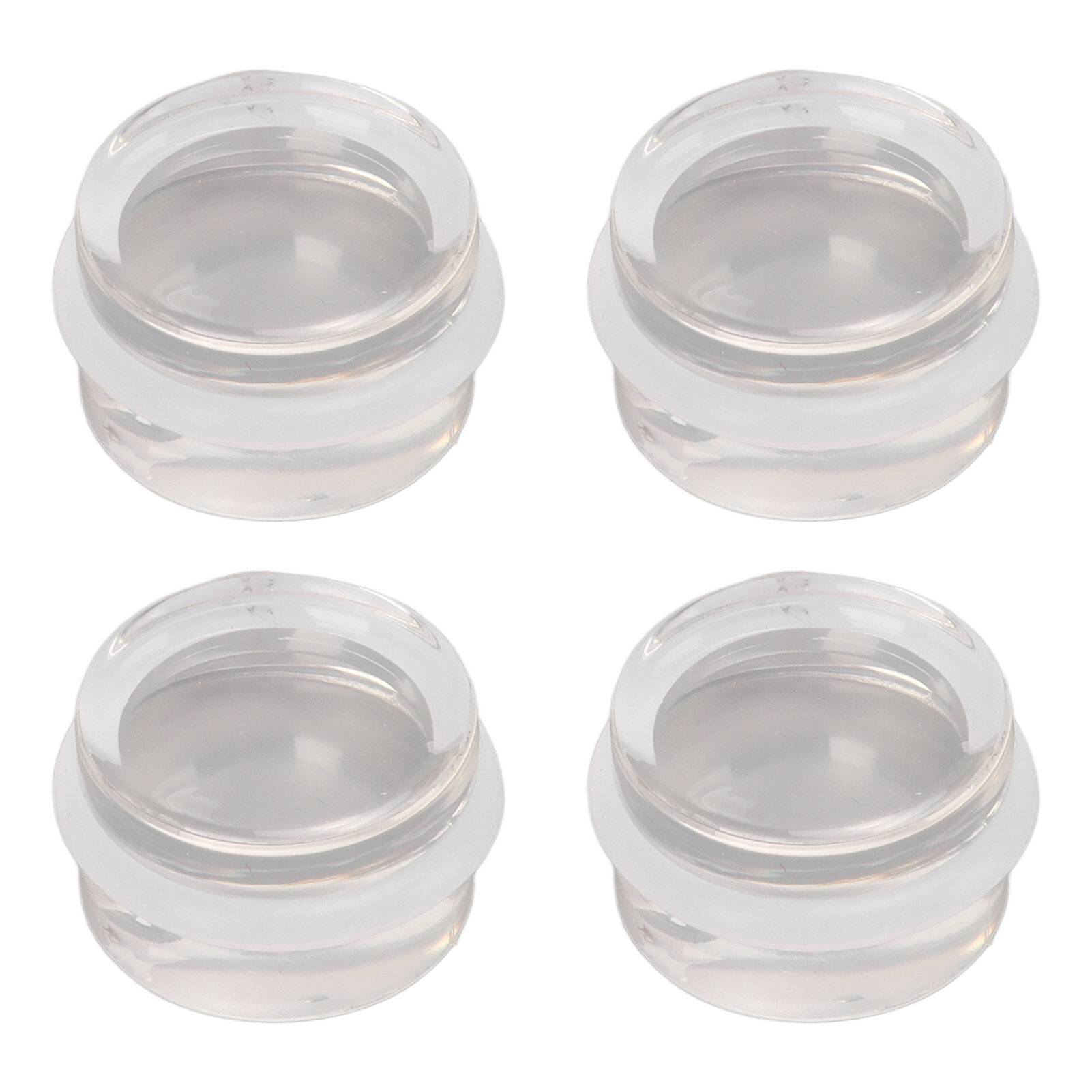 4 шт. Пластиковые акриловые прозрачные круглые дверные ограничители, не требующие сверления, для гостиной и ванной комнаты.