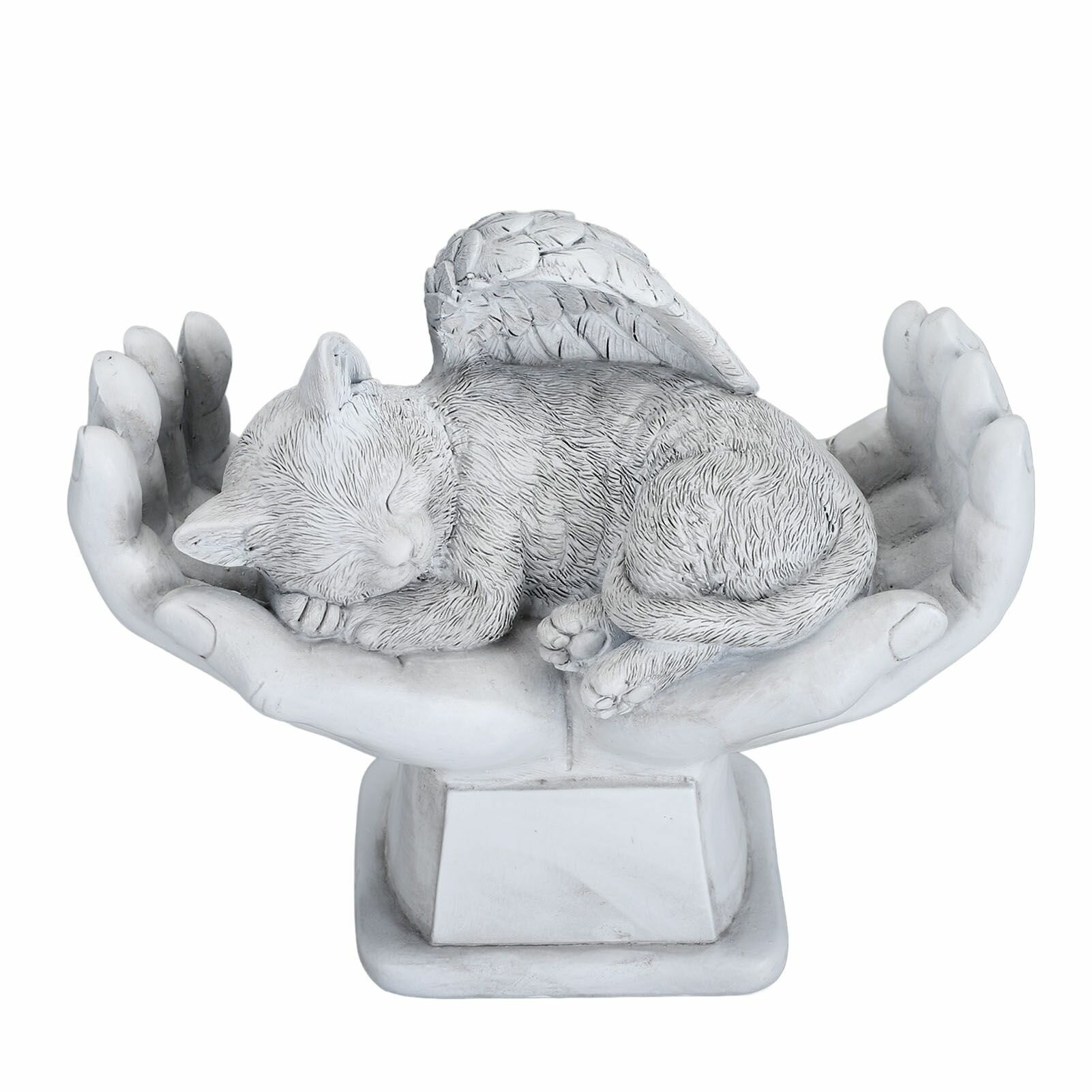 Мемориальная статуя для домашнего животного, украшение для сада, ангел с руками Бога, надгробный камень, украшение для кошек и мелких животных