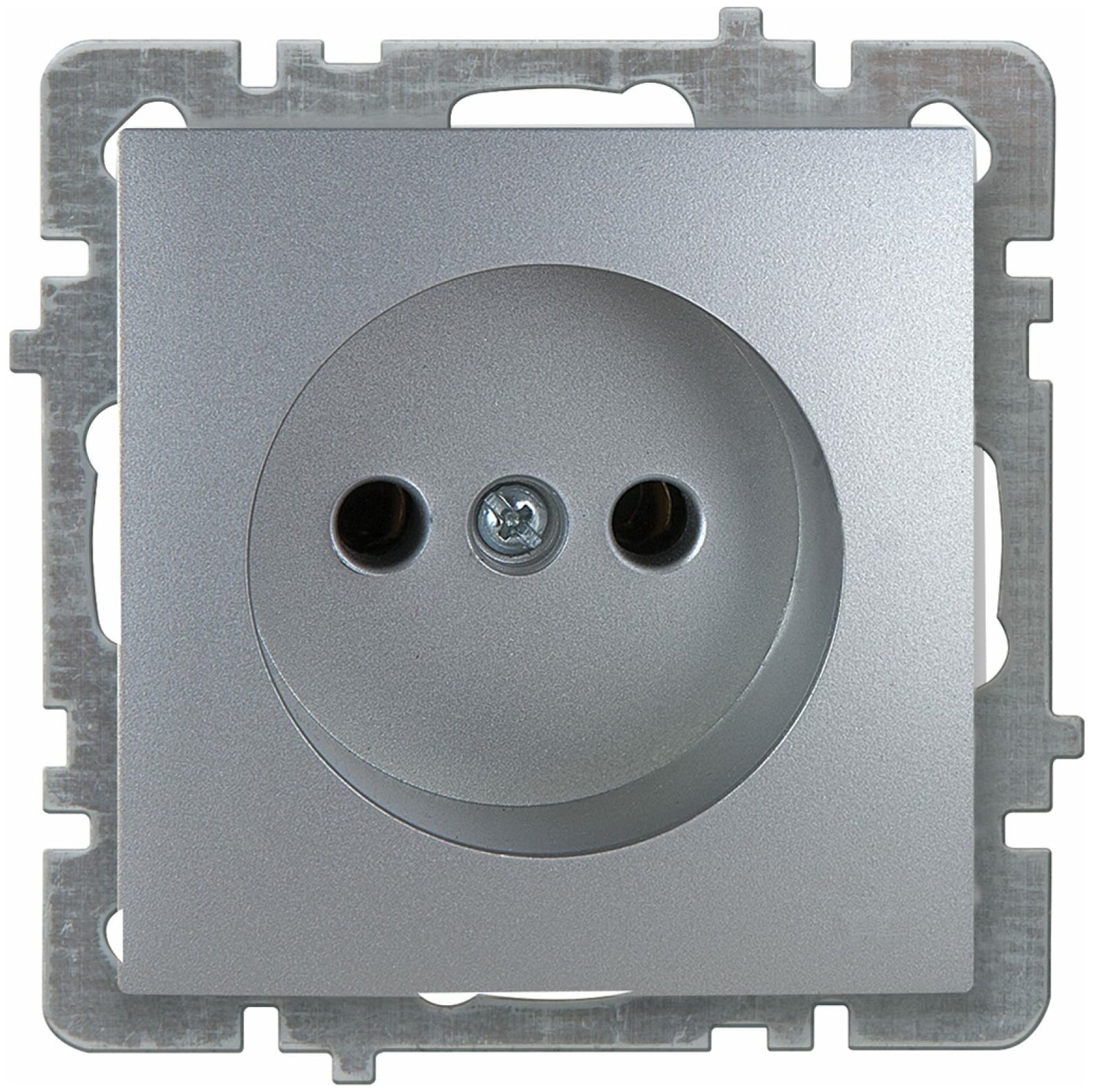 Nilson Механизм розетки 1СП серебро Touran/Alegra metallic 24130415 .