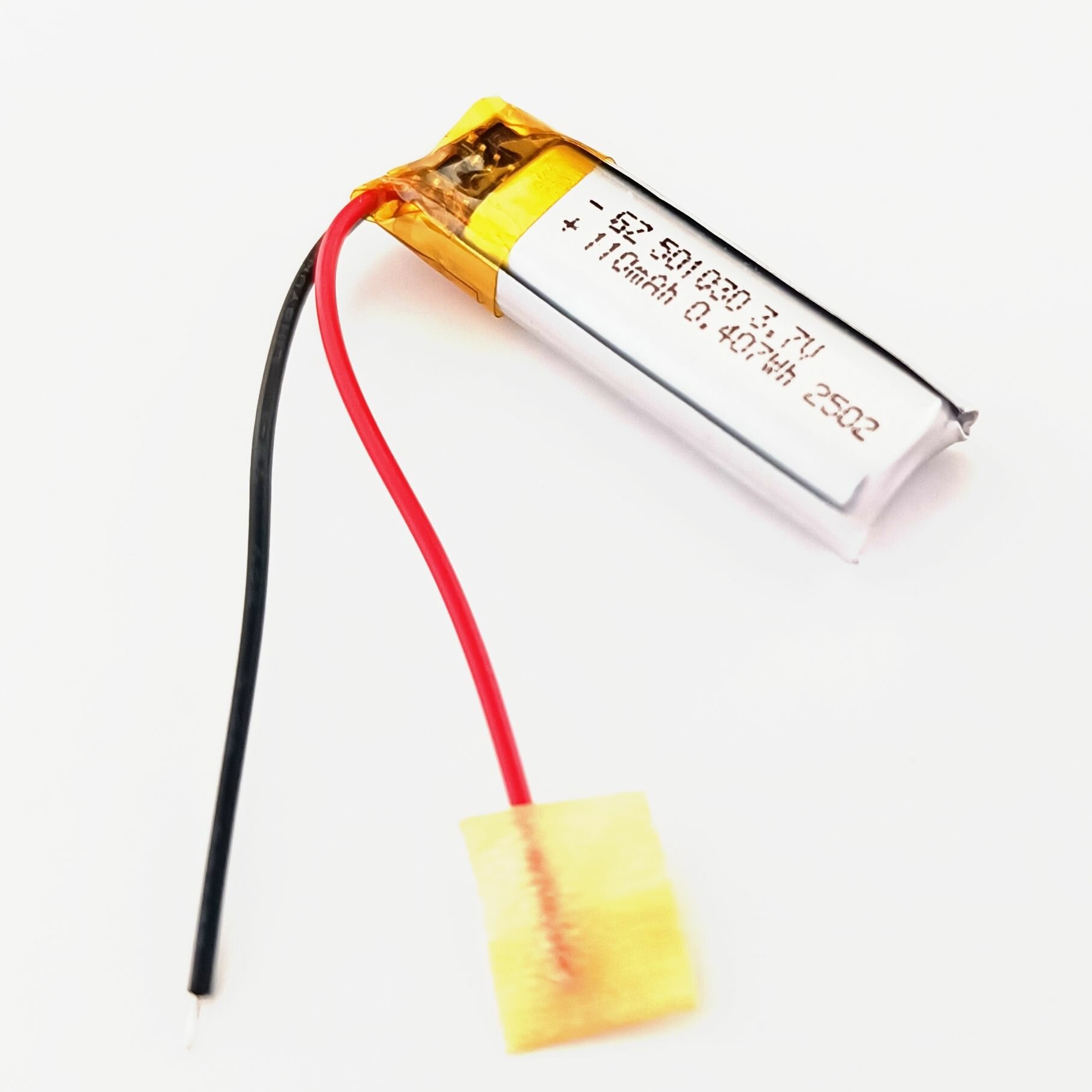 Аккумулятор для видеорегистратора 3.7v 112mAh 2 pin 2 провода (батарея на видеорегистратор универсальная) Терабайт Маркет