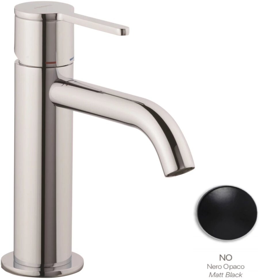 Смеситель для раковины Emmevi Filobrass 85003/NEO с донным клапаном, черный матовый