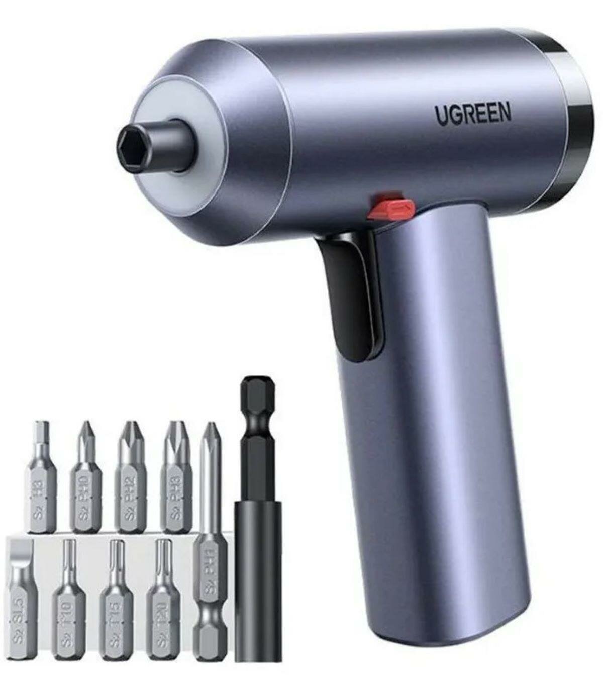 Шуруповерт UGREEN UT118 (15712) Electric Screwdriver Set Серый (RU)