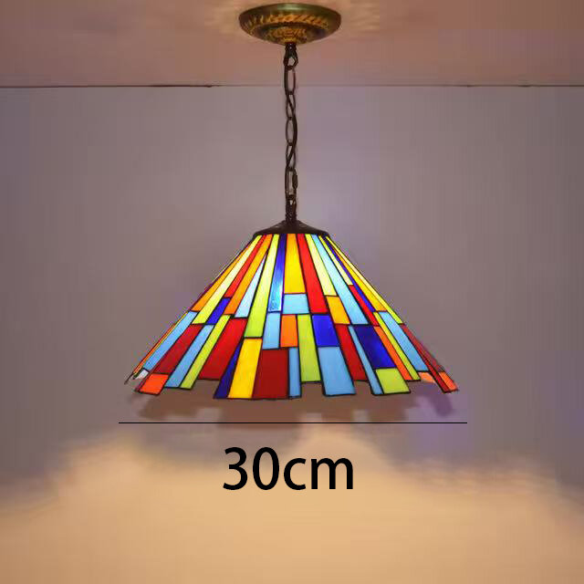 Люстра из витражного стекла в стиле Тиффани, патрон для лампы E27.