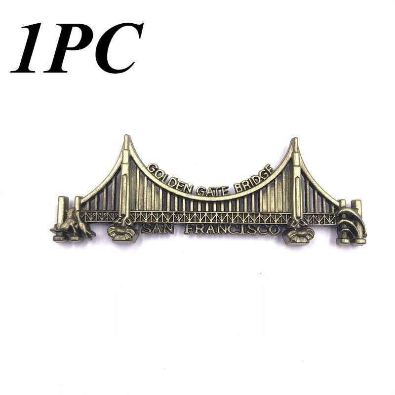 1pc 3D металлический холодильник магнит сувенир, подходящий для коллекции подарков и домашнего украшения