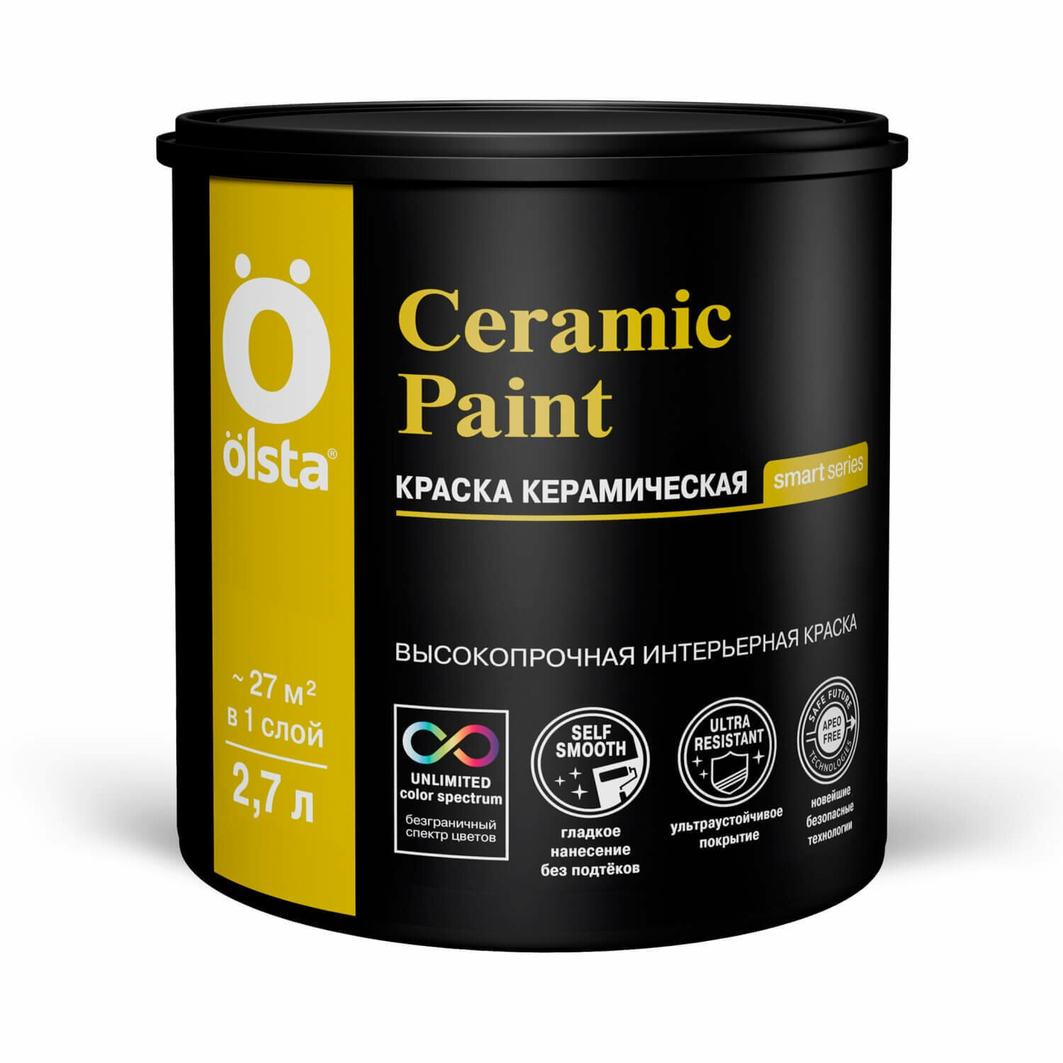 Краска OLSTA CERAMIC PAINT интерьерная, керамическая, База С 2,7л