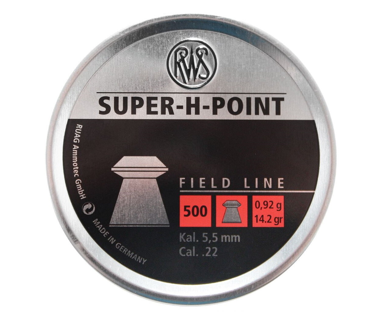 Пули RWS Super-H-Point 5,5 мм, 0,92 г (500 штук)