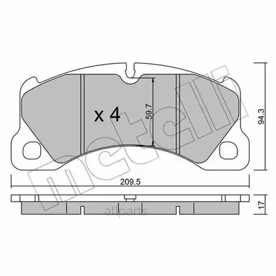METELLI 22-0957-3 Колодки тормозные