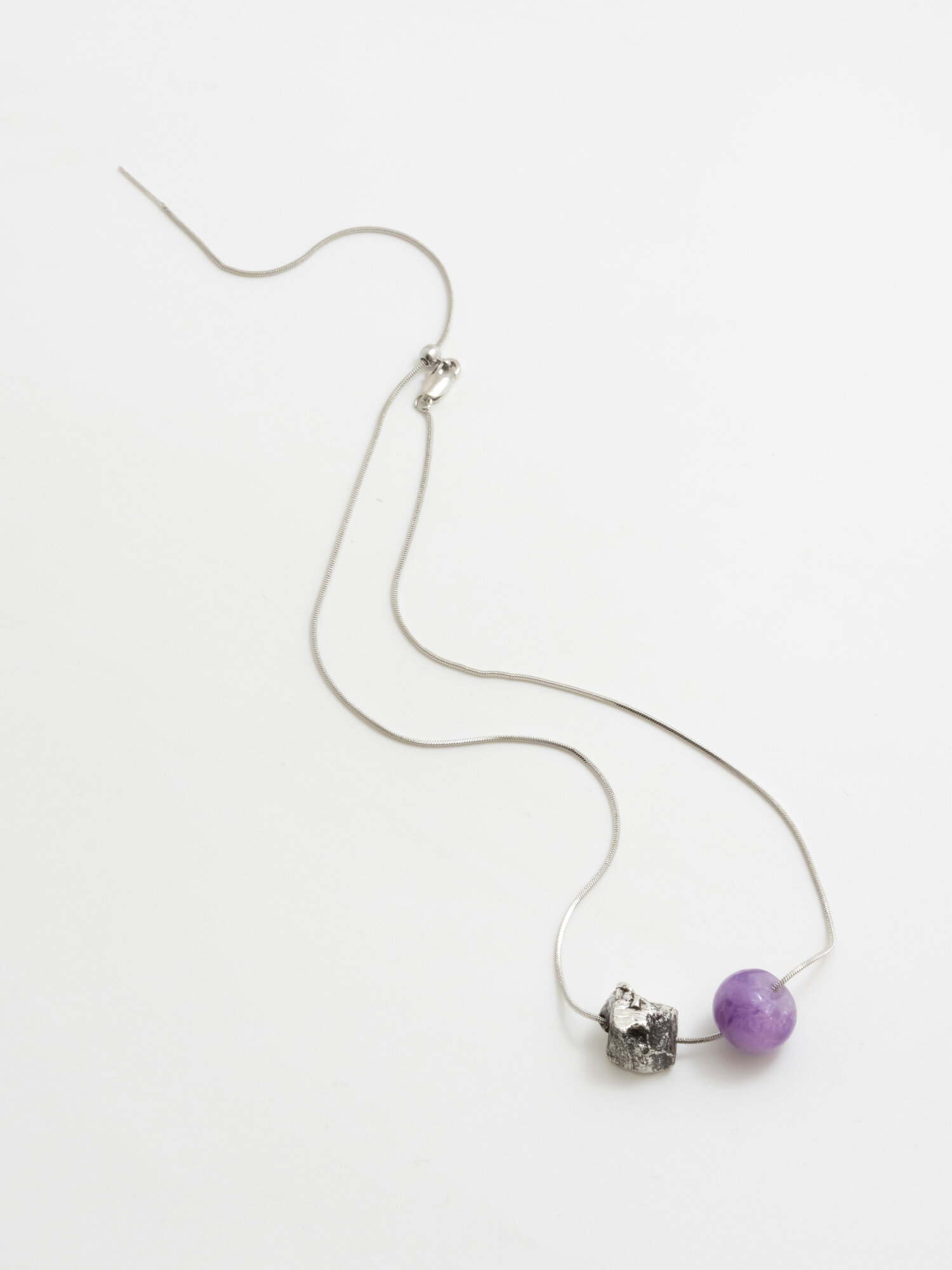 Колье, пирит, аметист