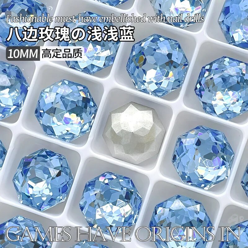 K9 кристаллы светлого голубого цвета 24-42 шт 8x10мм 10mm 30pcs