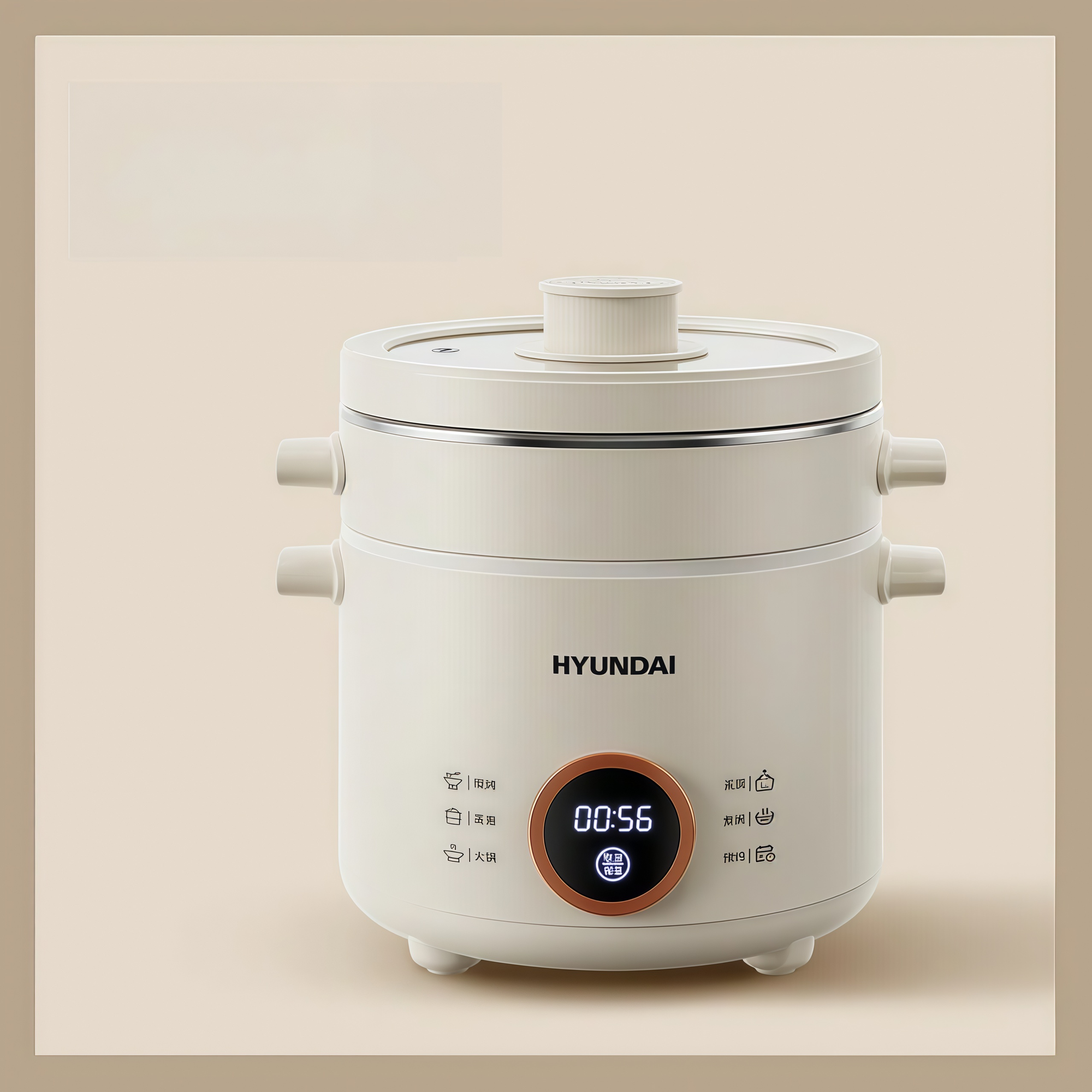 Мультиварка-скороварка, нержавеющая сталь, сенсорное управление, белая