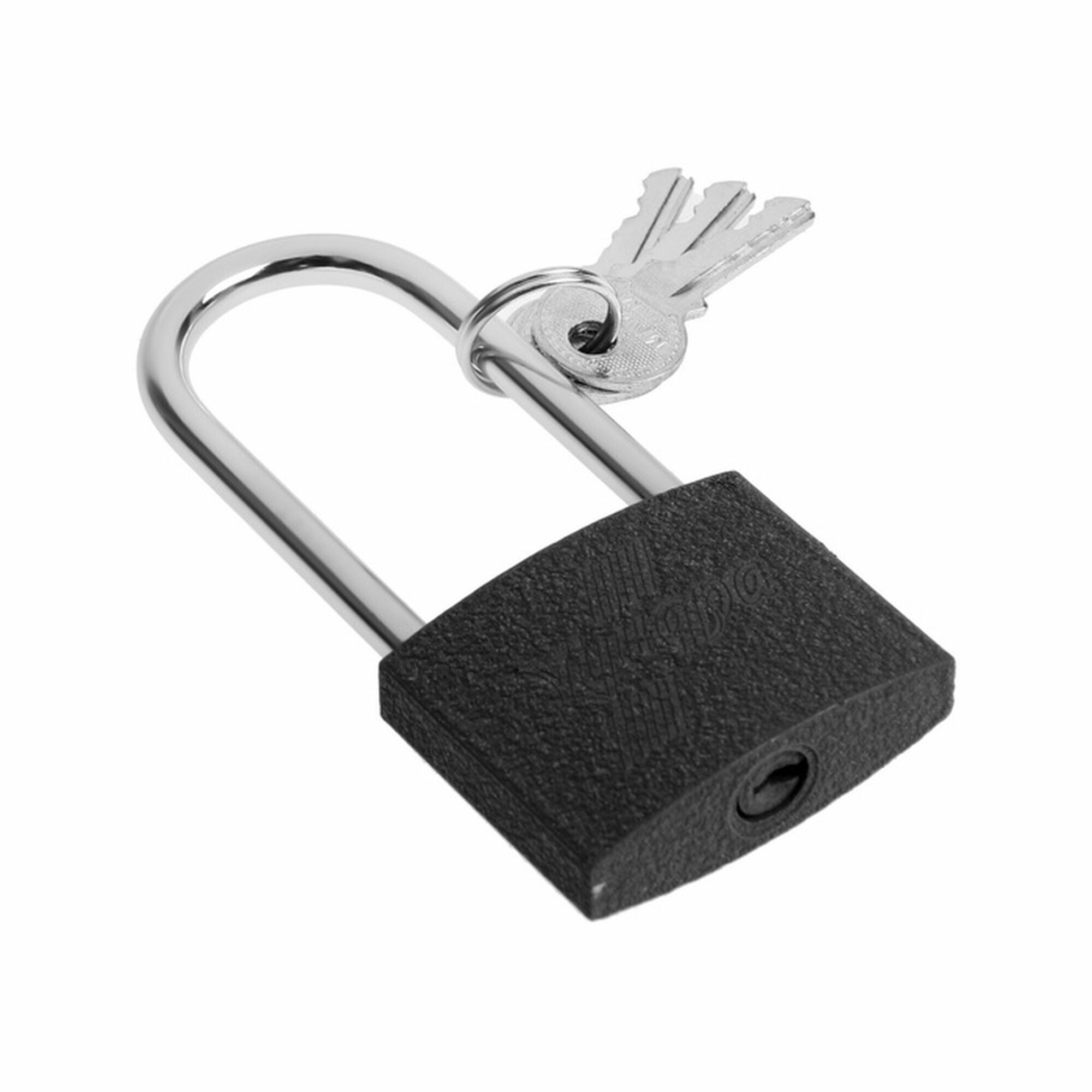 Замок навесной тундра, основание 45 мм, длинная дужка, 3 ключа, подвес