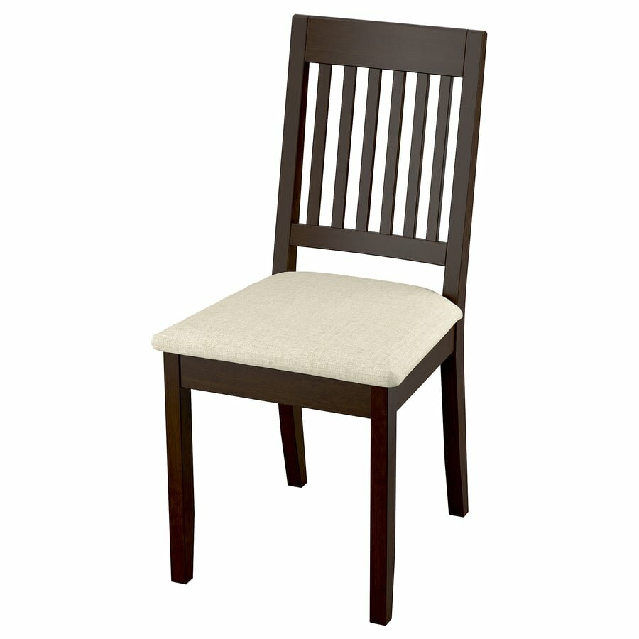 Стул IKEA NASINGE темно-коричневый, тонированный/Киланда светло-бежевый 405.875.03