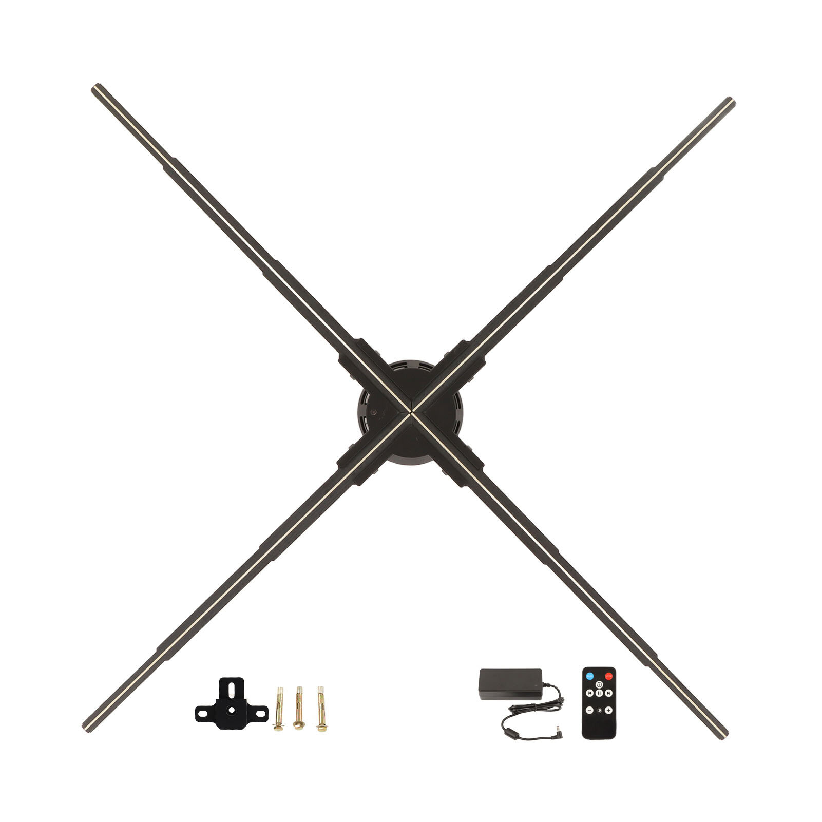 3D Hologram Fan Projector 30.7x30.7in 2000x928 Разрешение голографического светодиода для рекламного отображения 100–240 В плагин ЕС