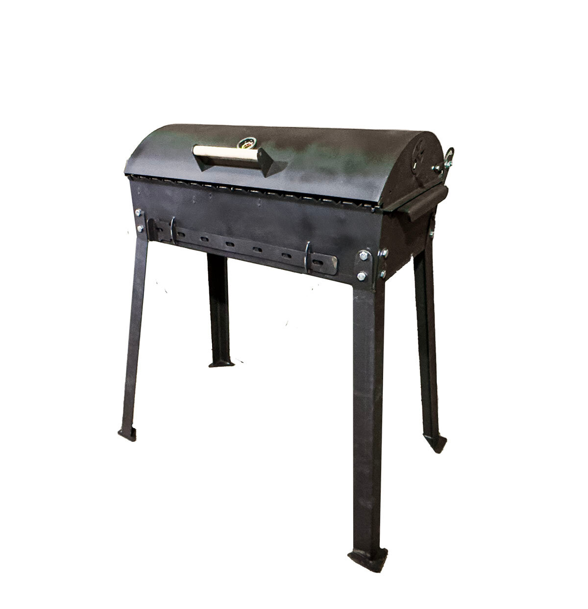 Мангал Металлический Bbq 1000 С Крышкой (Сталь 5 Мм) - Разборный Гриль С Термометром