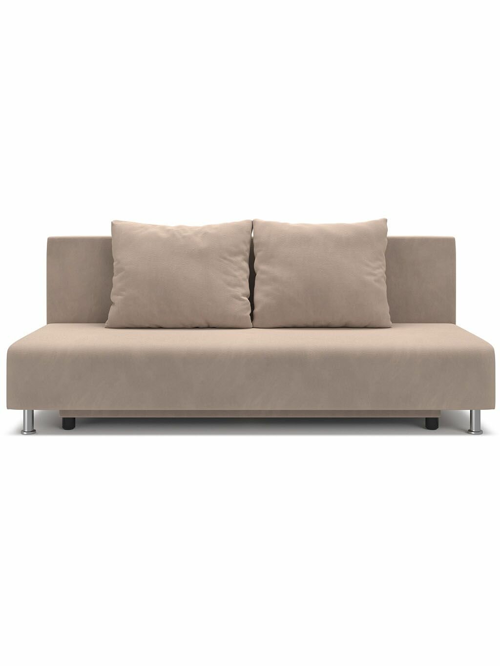 Диван-кровать, раскладной PUSHE Парма New, велюр, бежевый Balance 130